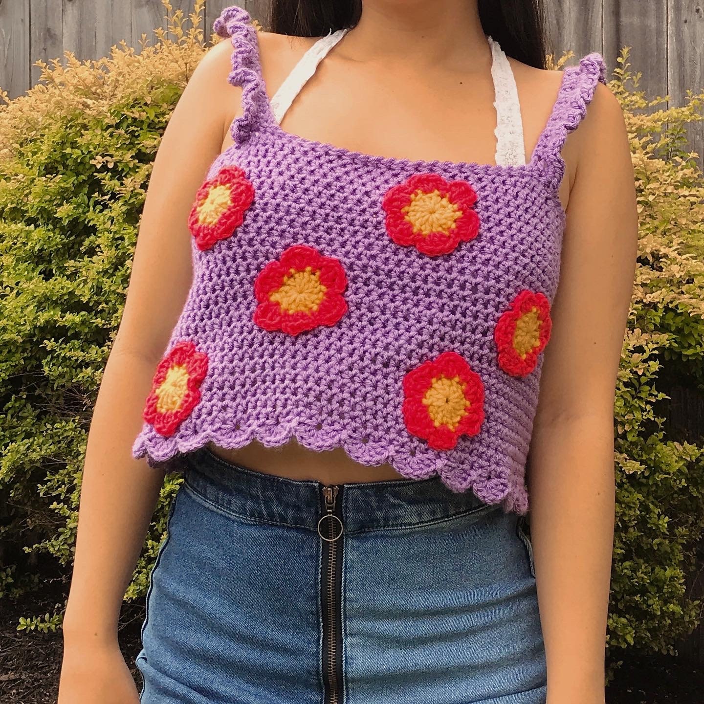 Oopsie Daisy Crochet Top - Crochet PATTERN - Daisy Floral Flower Crop ...