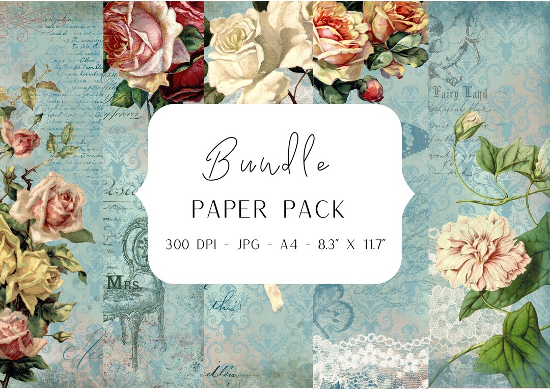 Background Paper, Digital Paper Pack, A4, Jpg, 8'' X 11'', Scrapbook ...