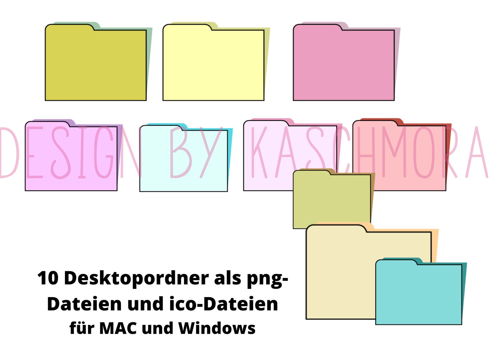 Desktop Organizer, Desktop Pastel Spring, Desktop Folder, Instant ...