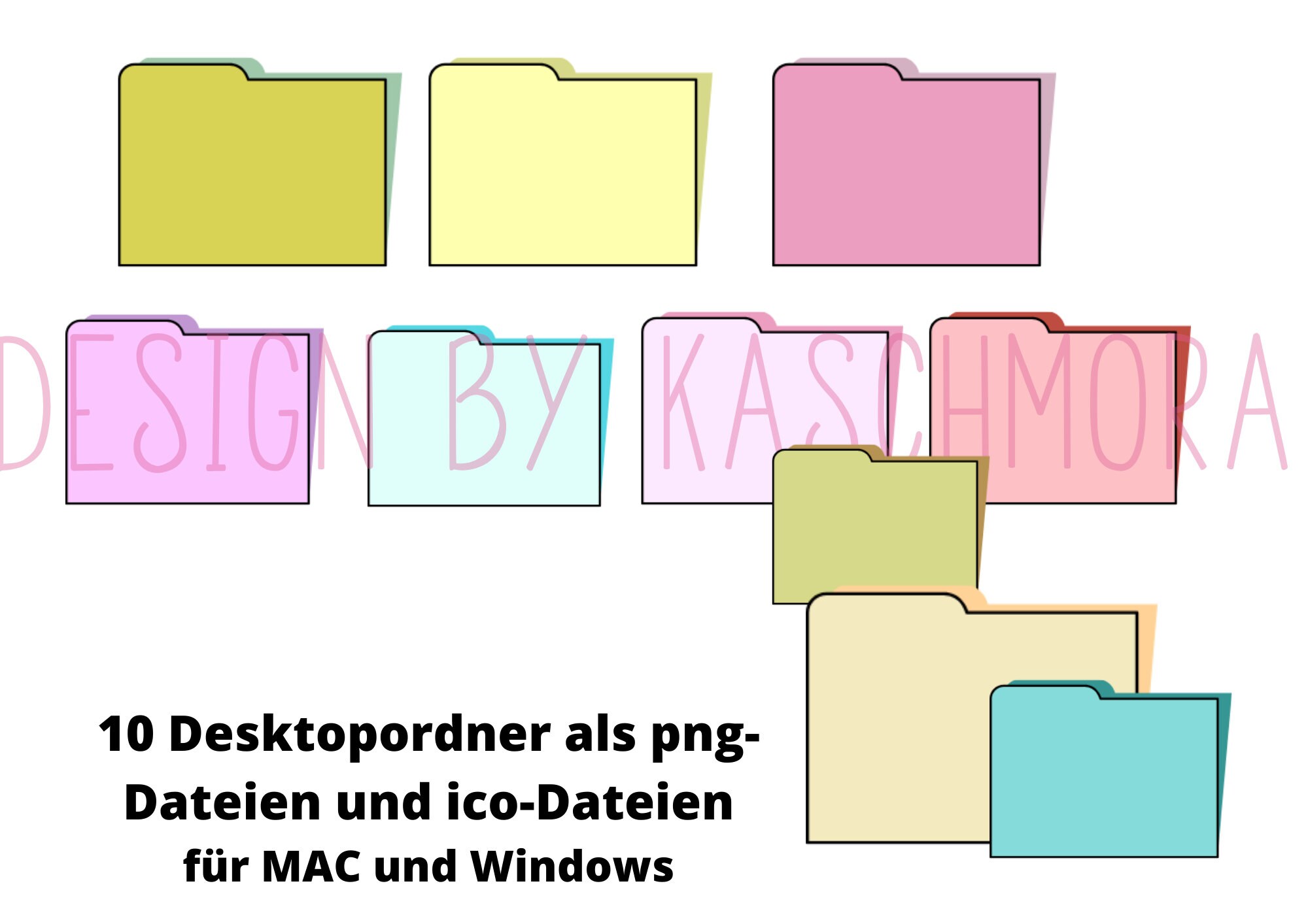 Desktop Organizer, Desktop Pastel Spring, Desktop Folder, Instant ...