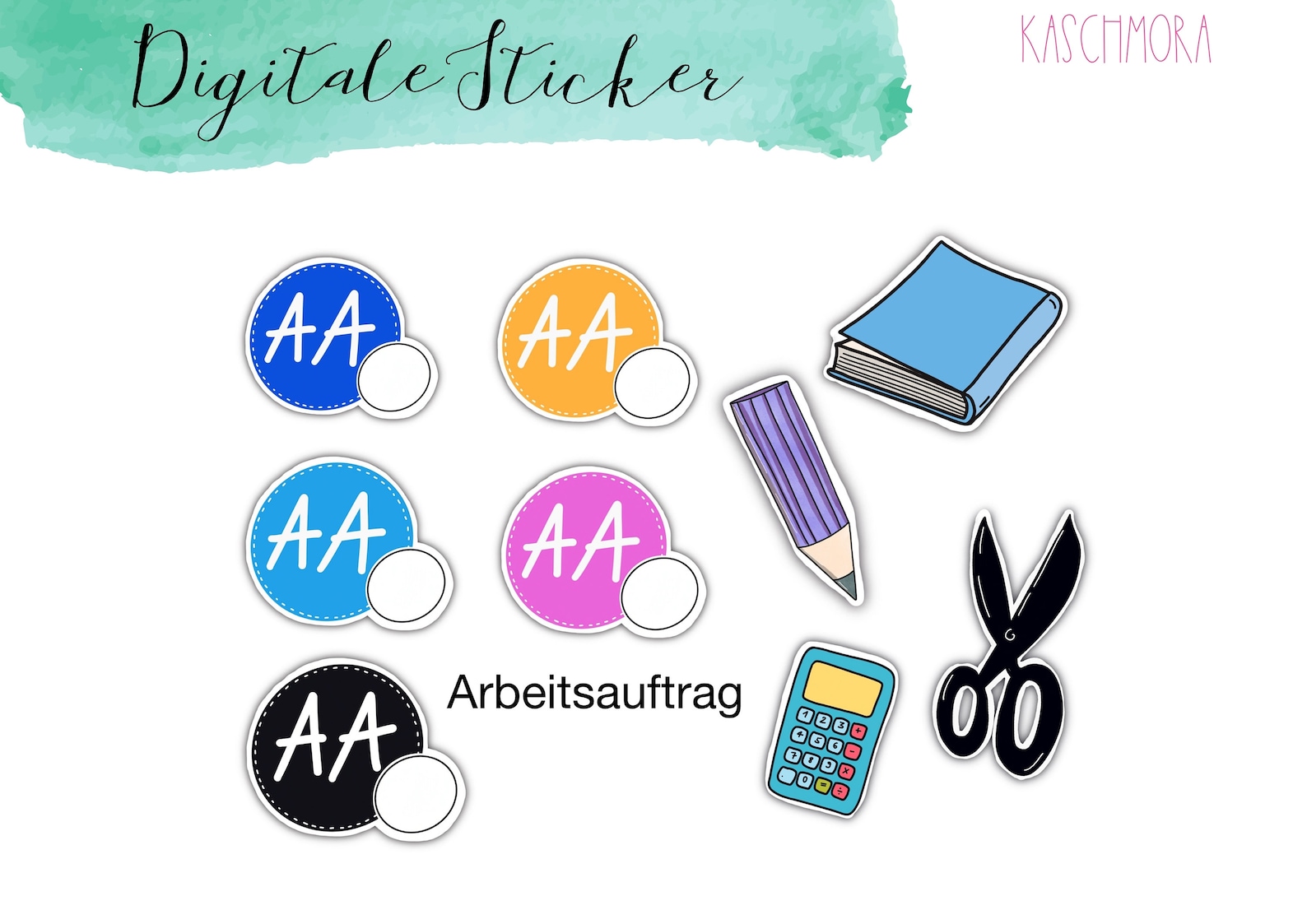 Cliparts Schule, Arbeitsblätter erstellen, digital stickers, Goodnotes ...