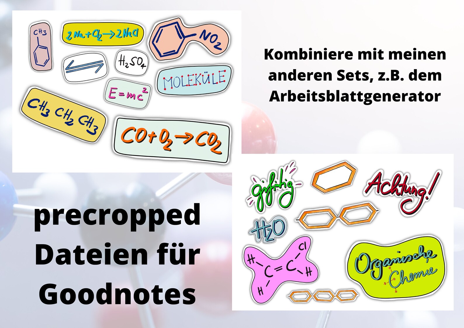 Chemistry Clipart School, Create Worksheets, Digital Stickers ...