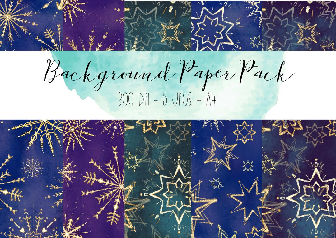 Digital Christmas Paper Pack, Background Paper, A4, Jpg, 8'' X 11 ...