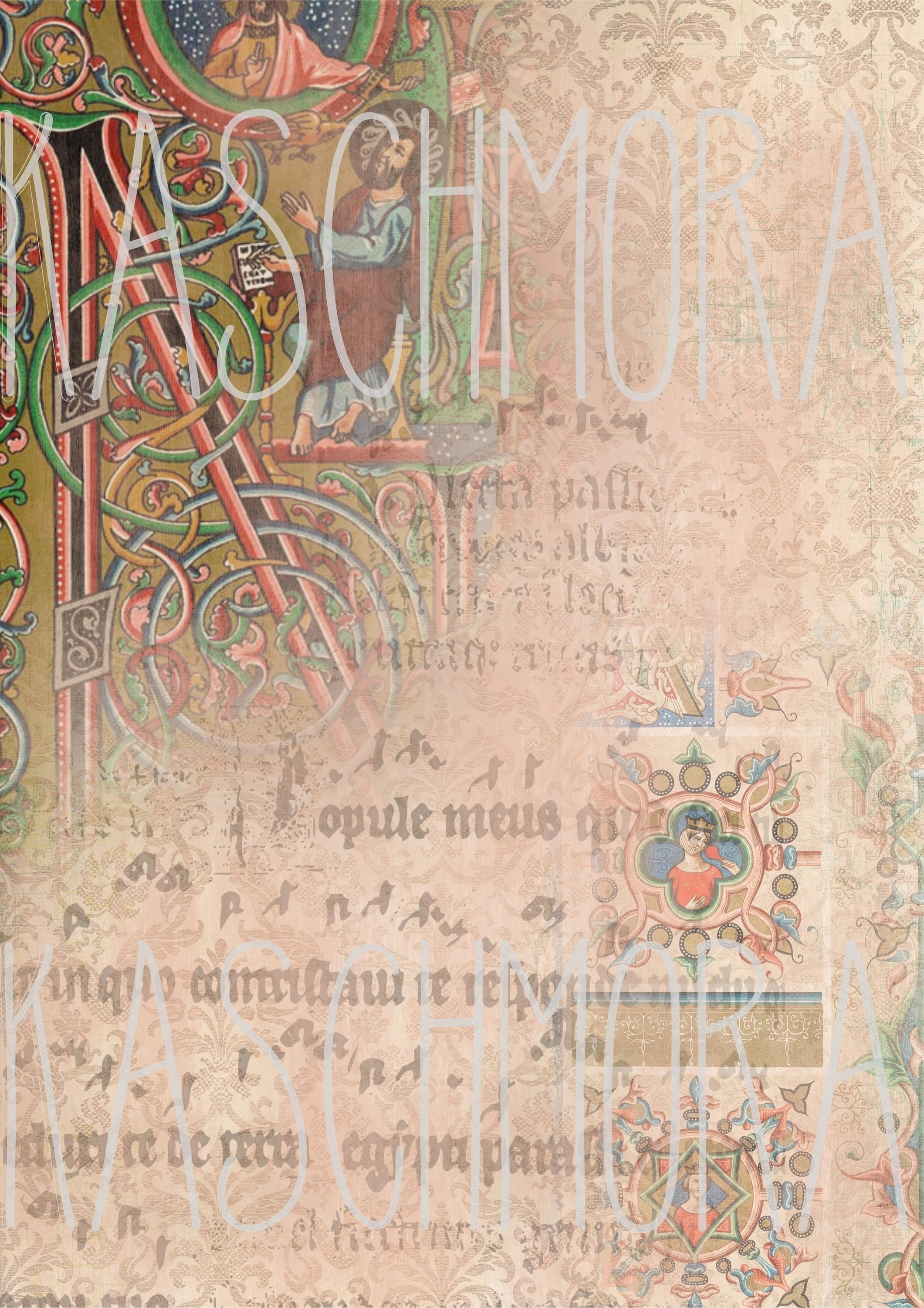 Digital Antique Scrapbook Paper, Vintage History Background Collage ...