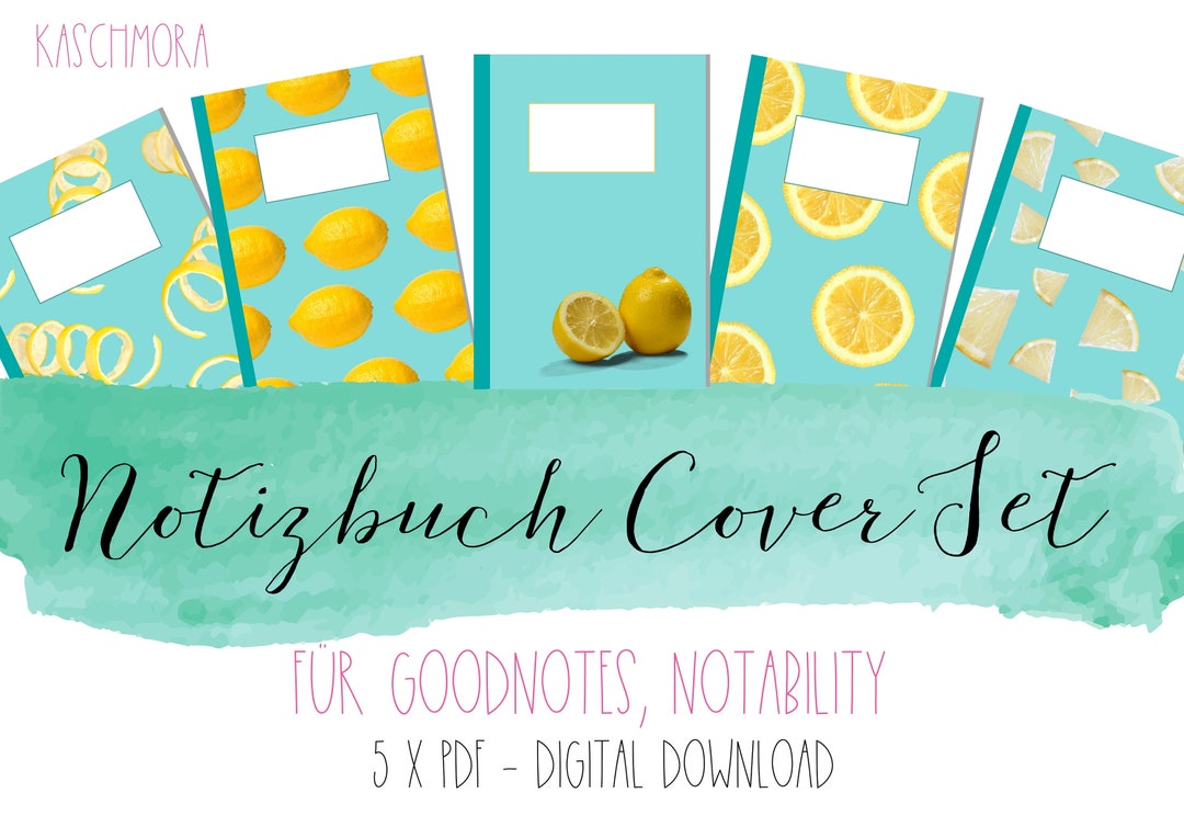 Digital Notebook Cover, Digital Notebook Cover Template, Digital Cover ...