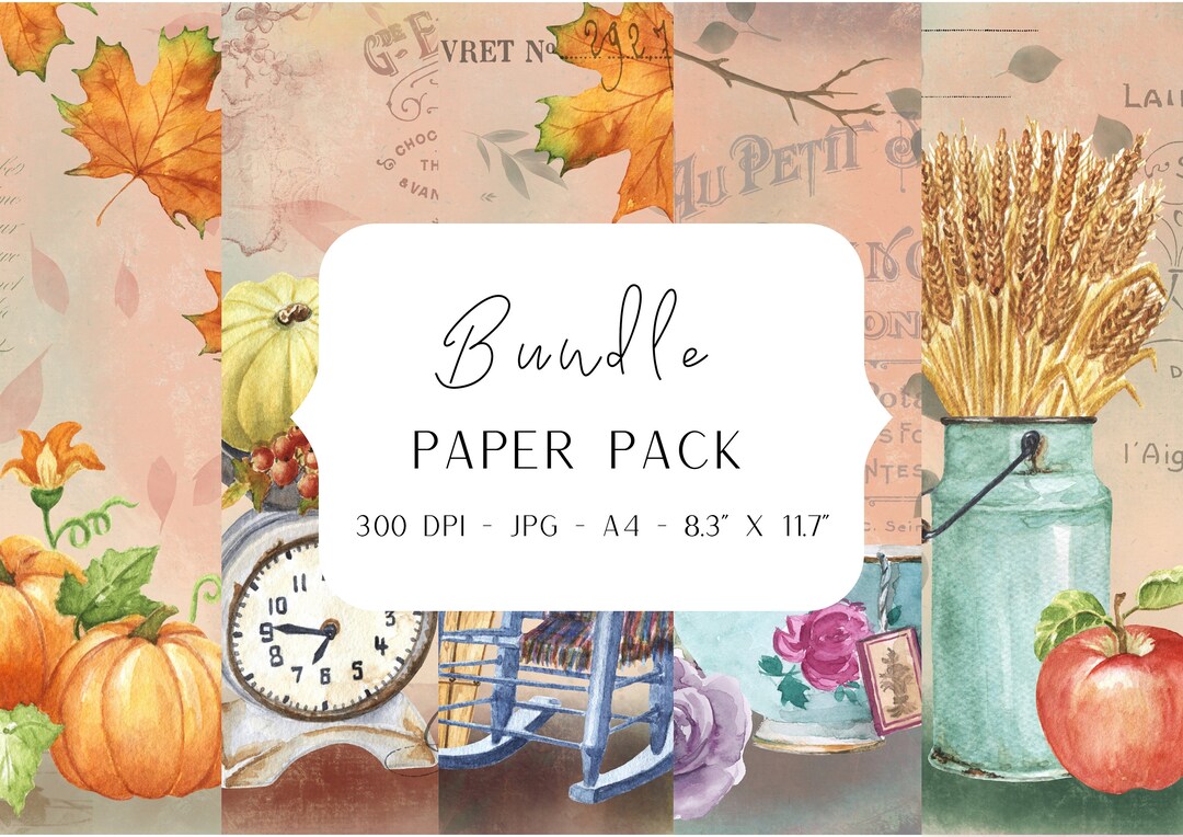 Background Paper, Digital Paper Pack, A4, Jpg, 8'' X 11'', Scrapbook ...