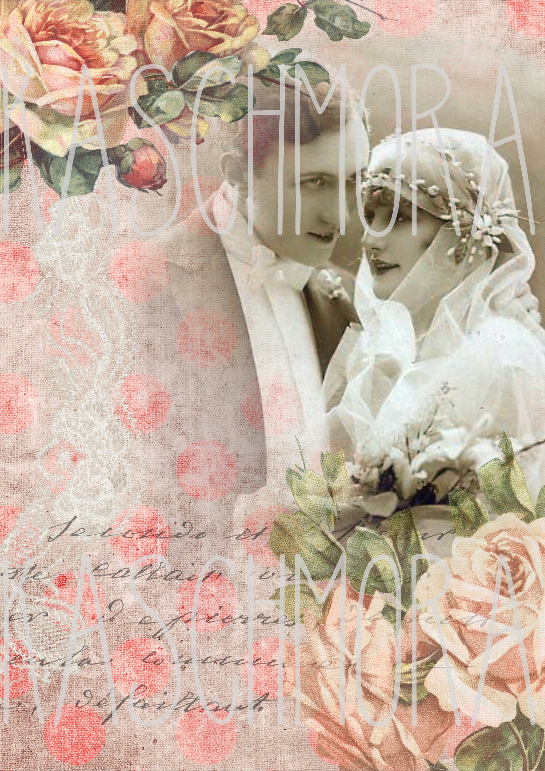Digital Wedding Scrapbook Paper, Vintage Valentine Background Collage ...
