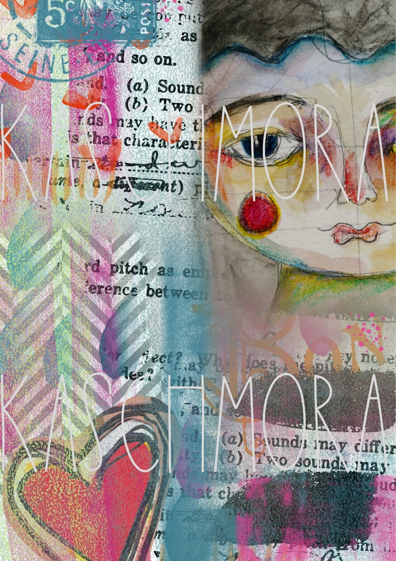 Mixed Media Digital Paper Pack Collage Scrapbook Paper Pack - Etsy