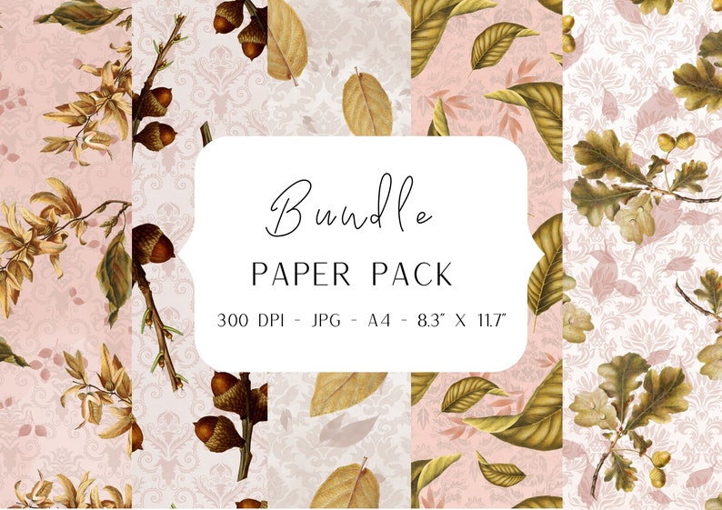 Background Paper, Digital Paper Pack, A4, Jpg, 8'' X 11'', Scrapbook ...