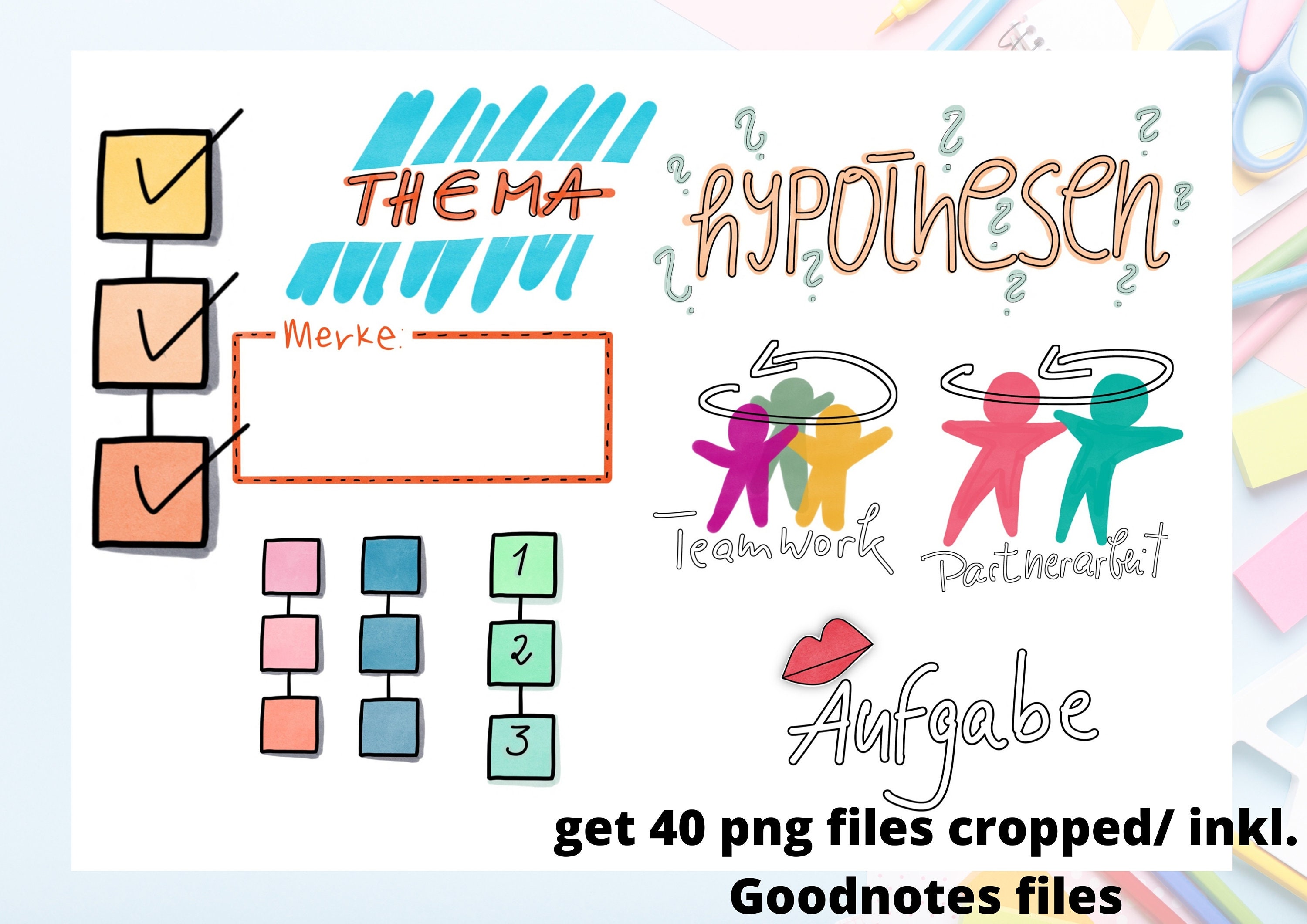 Digital Planner Stickers Digital School Clipart Set Teacher | Etsy