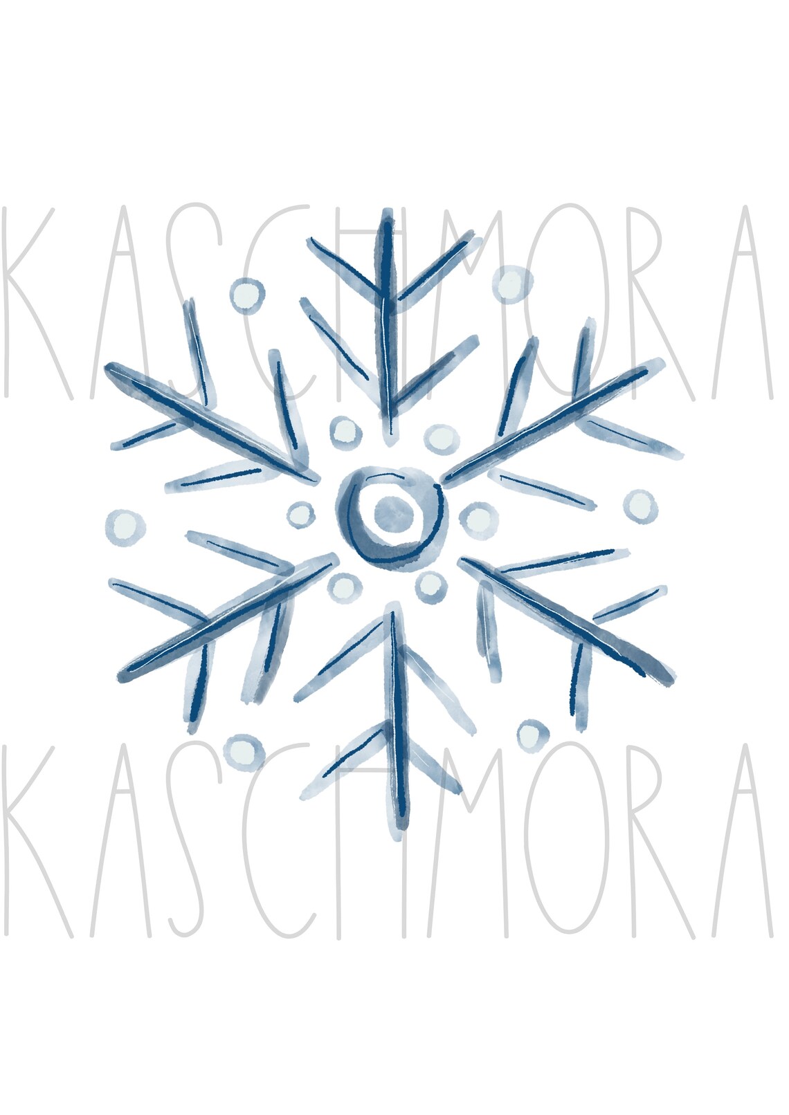 Watercolor Clipart Bundle Snowflake Clipart Illustration 5 | Etsy