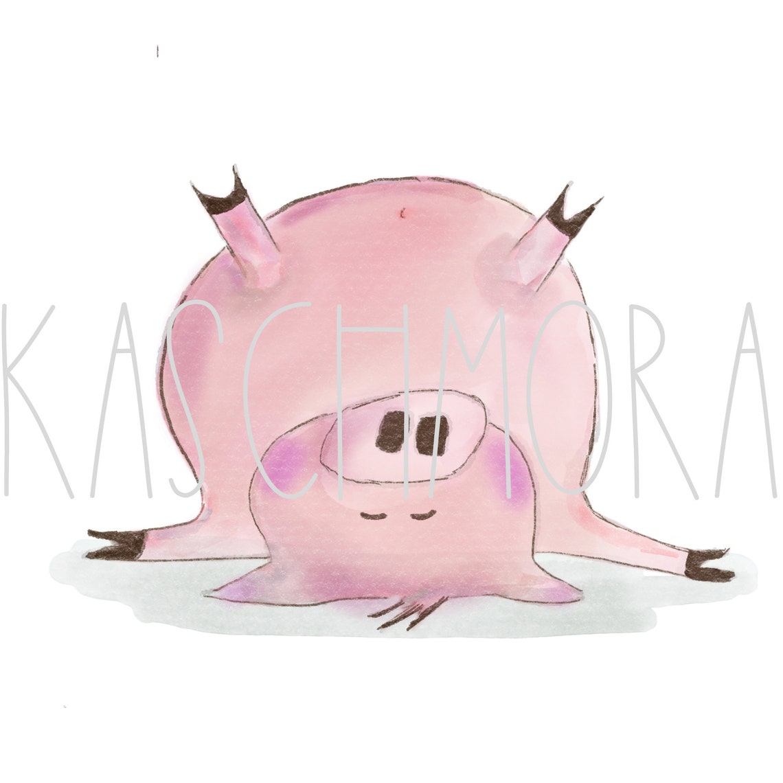 Relaxing Pig Clipart Illustration, Laying Pig Illustration Png, Digital ...