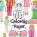 Suzy Paper Doll Coloring Pages Cute Kid With Fun Clothes, Patriotic ...