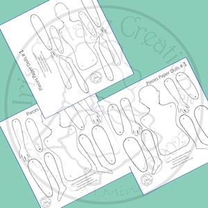 Pieces Paper Dolls 1 Create a Jointed Doll 6 Sizes Articulated Paper ...