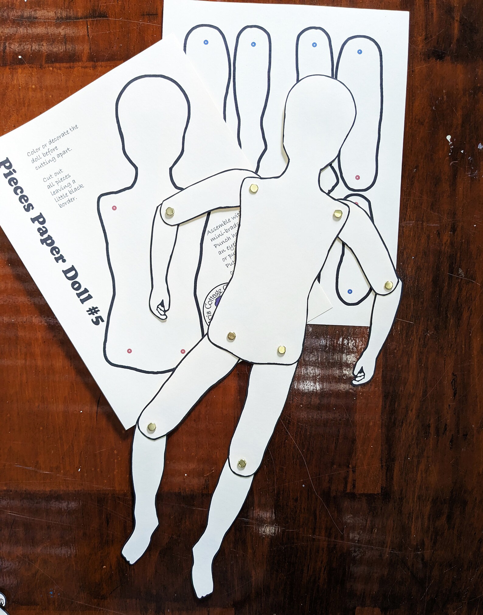 Pieces Paper Doll #5 - Large Size Little Alien Paper Doll - Play ...