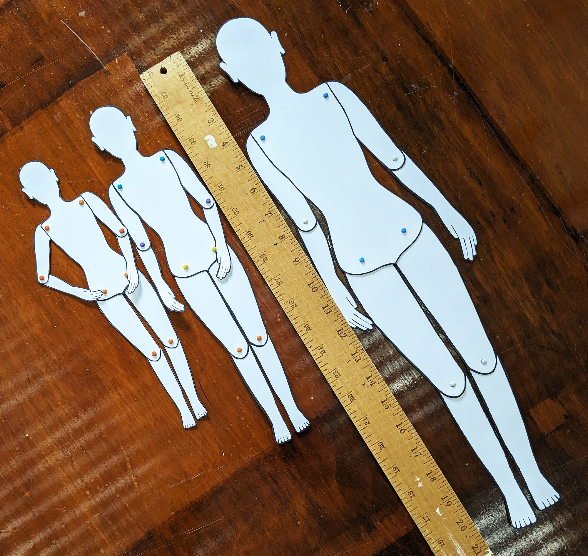 Pieces Paper Doll 2 Large Size for 12x12 Paper Articulated Paperdoll ...