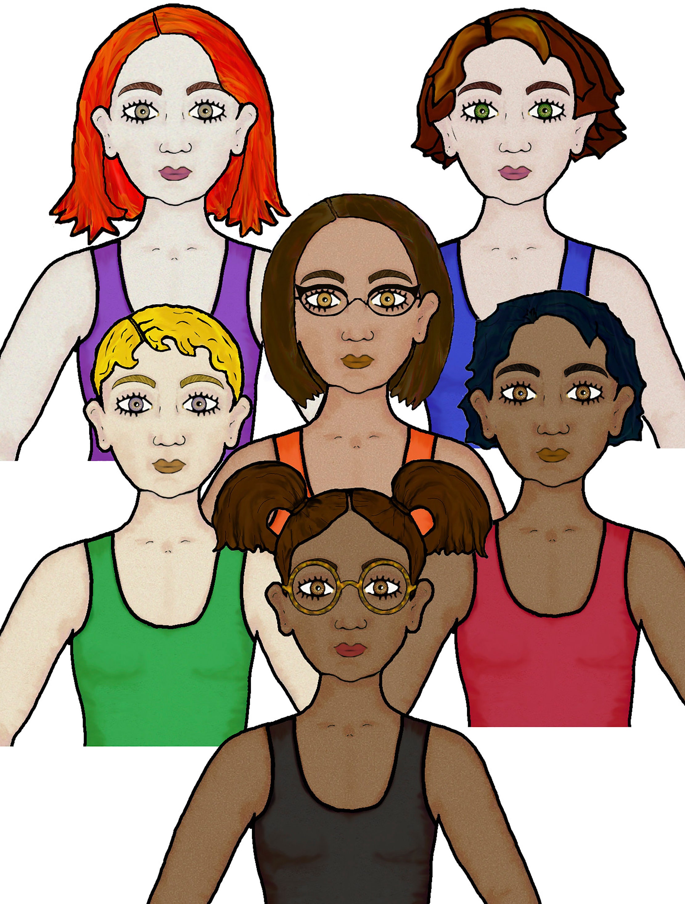 Purple & Gold School Spirit Paper Doll – 9 Outfits (digital Download ...