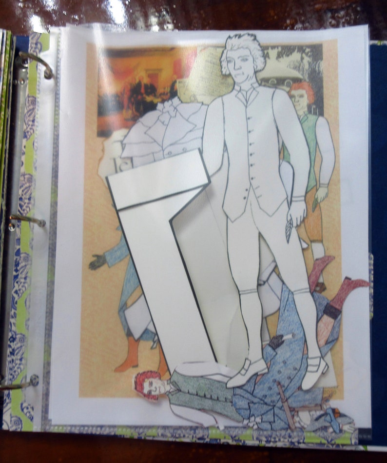 Thomas Jefferson Paper Doll Coloring Pages Large Size - Etsy