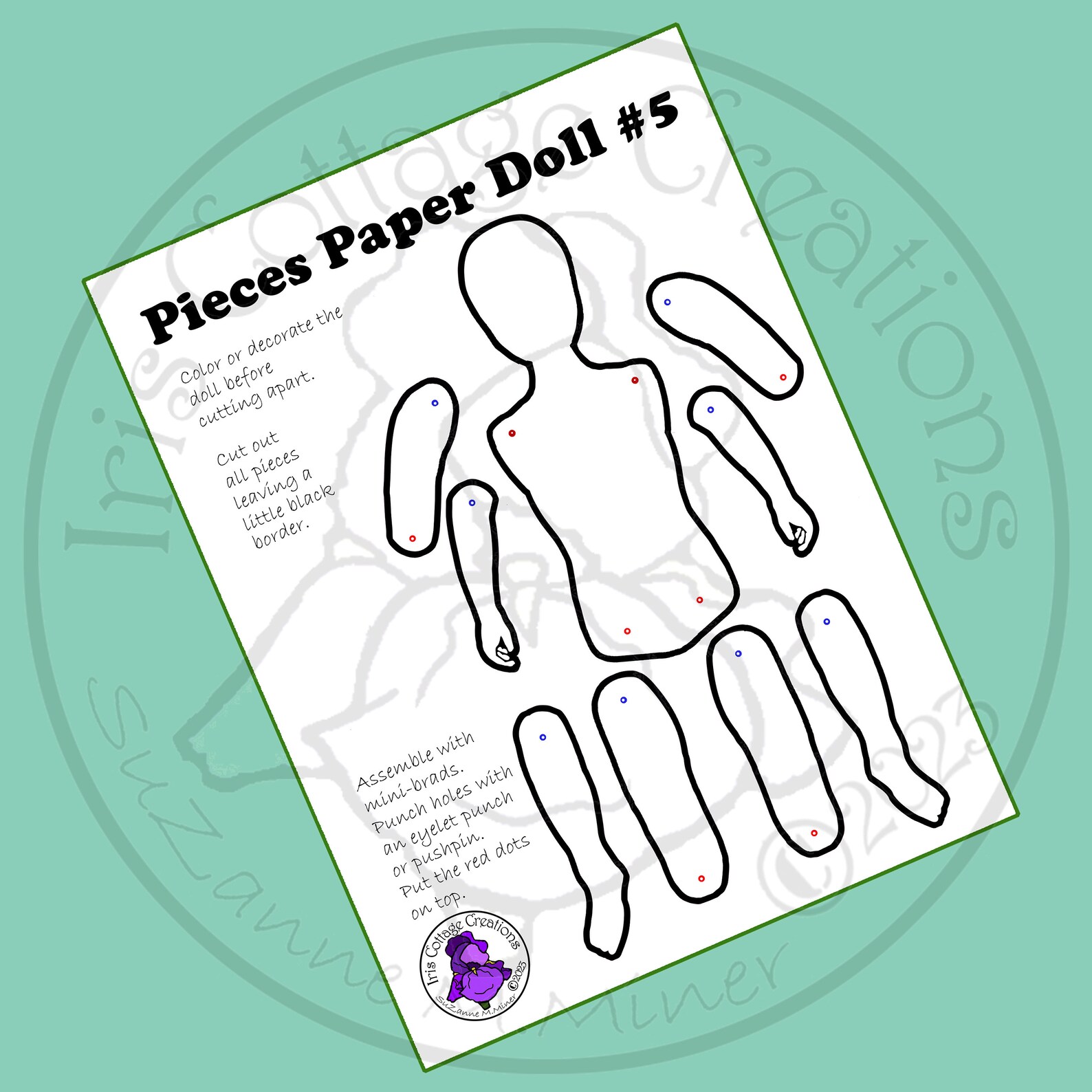 Pieces Paper Doll #5 Small - Little Alien Paper Doll to Color - a ...