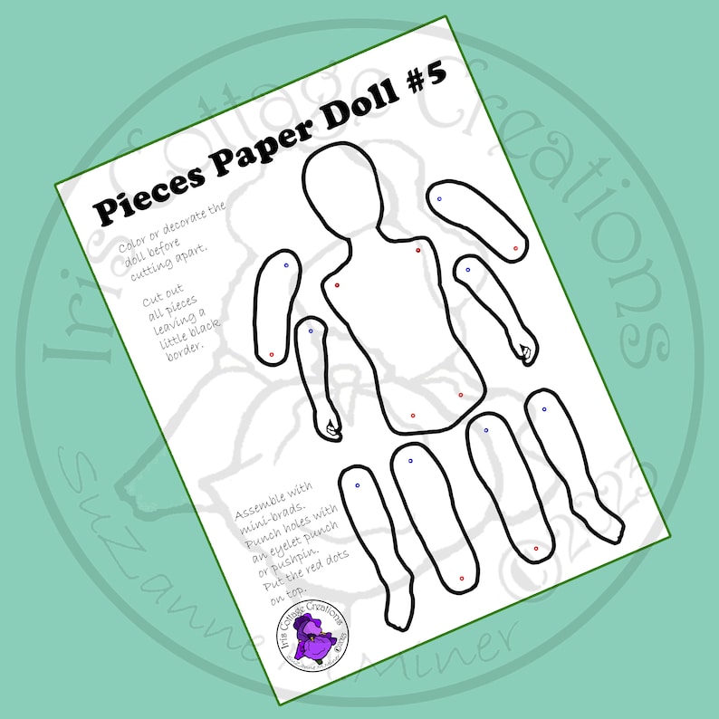 Pieces Paper Doll #5 Small - Little Alien Paper Doll to Color - a ...