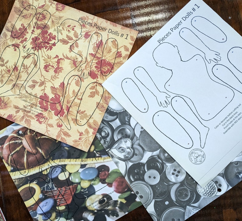 Pieces Paper Dolls #1 - Create a Jointed Doll - 3 Sizes - Print on 12 X ...