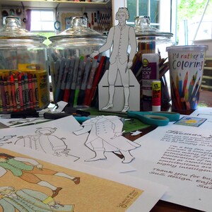 Thomas Jefferson Paper Doll Coloring Pages Large Size - Etsy