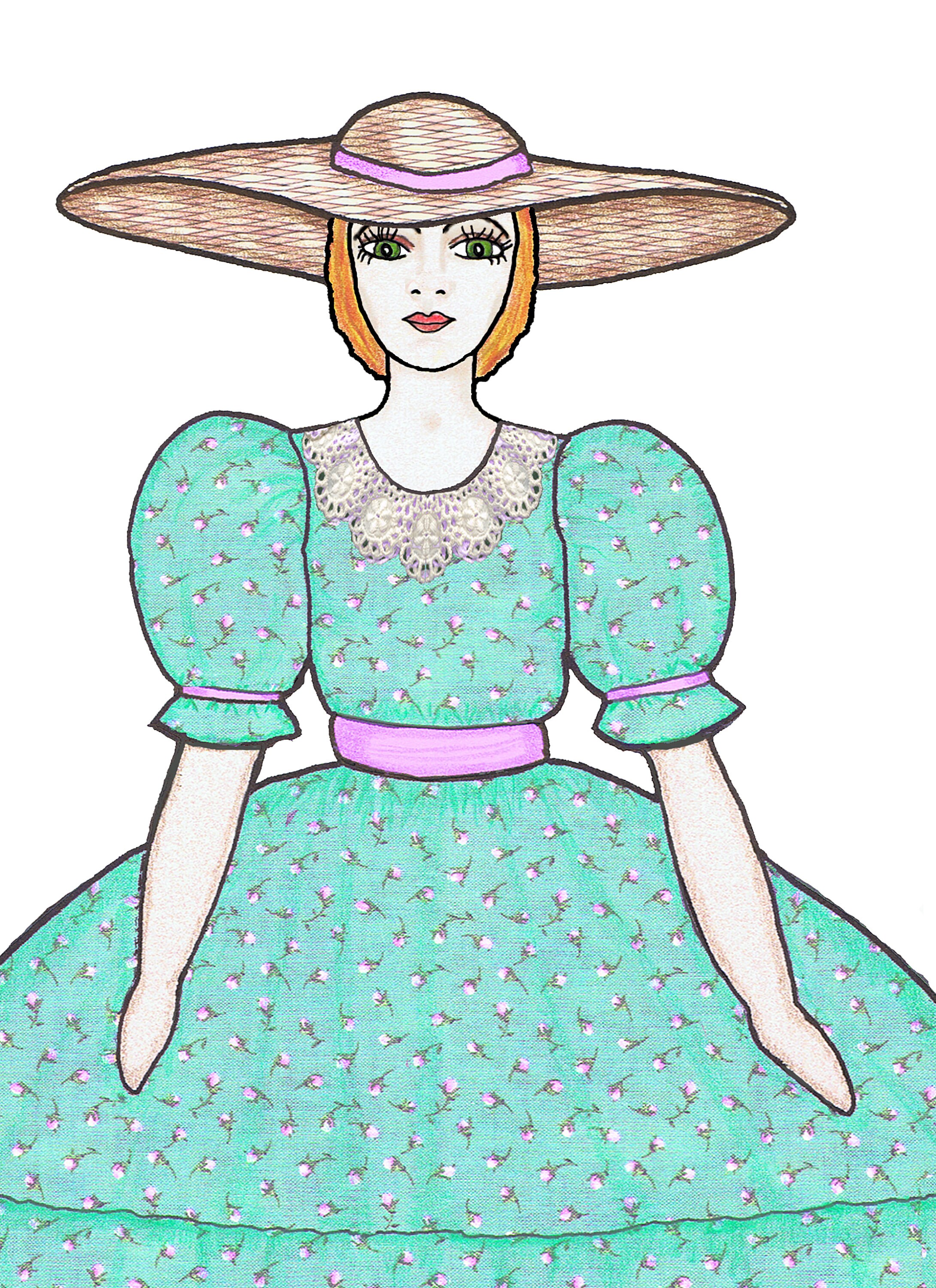 Tea Cozy Party - Paper Doll, Red Hair, Hazel Eyes - Etsy