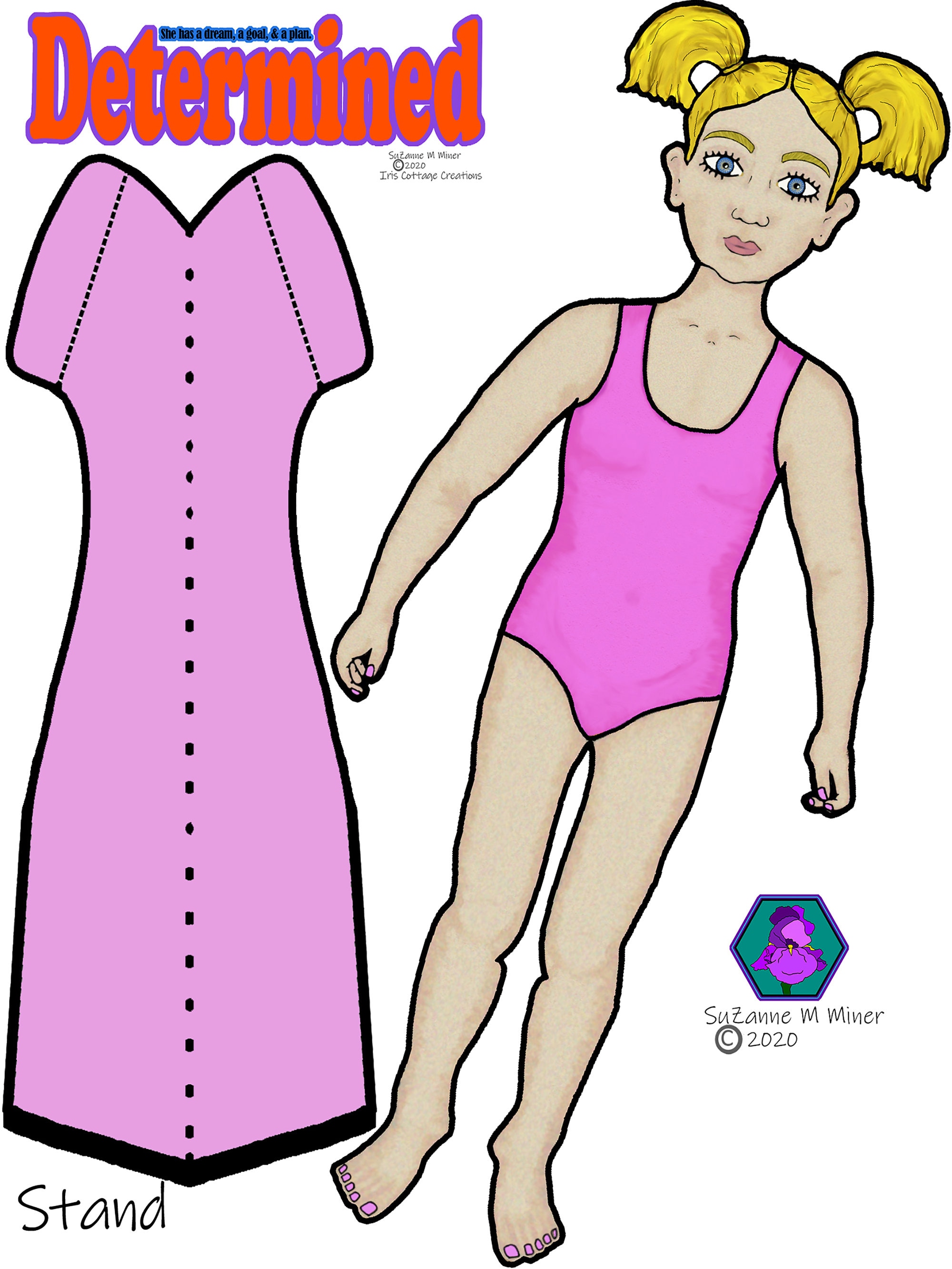 Determined Paper Doll March #6 - a Girl With Dreams, Goals, and Plans ...