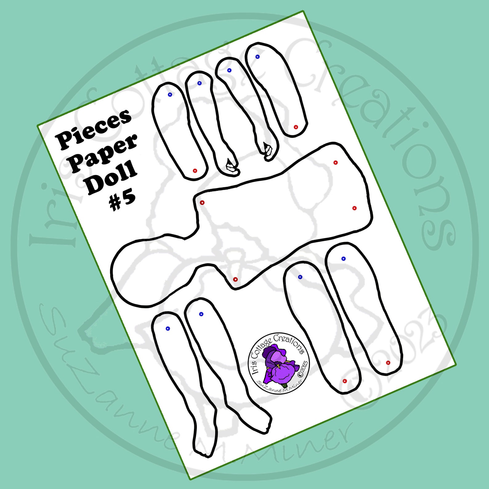 Pieces Paper Doll #5 Medium - Little Alien Paper Doll to Color - a ...