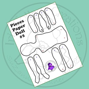 Pieces Paper Doll #5 Medium - Little Alien Paper Doll to Color - a ...