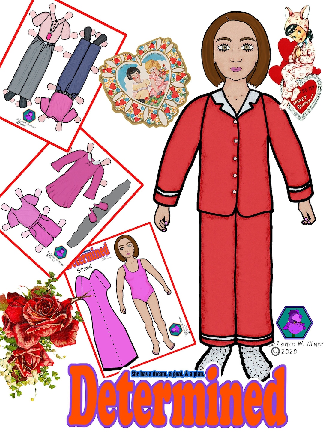 Determined Paper Doll February #6 - a Girl With Dreams, Goals, & Plans ...