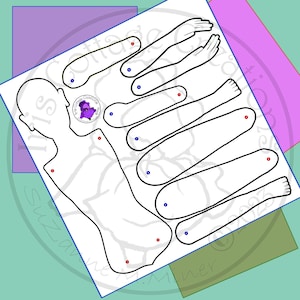 Large Articulated Paper Doll – Coloring Project, Creativity Template ...