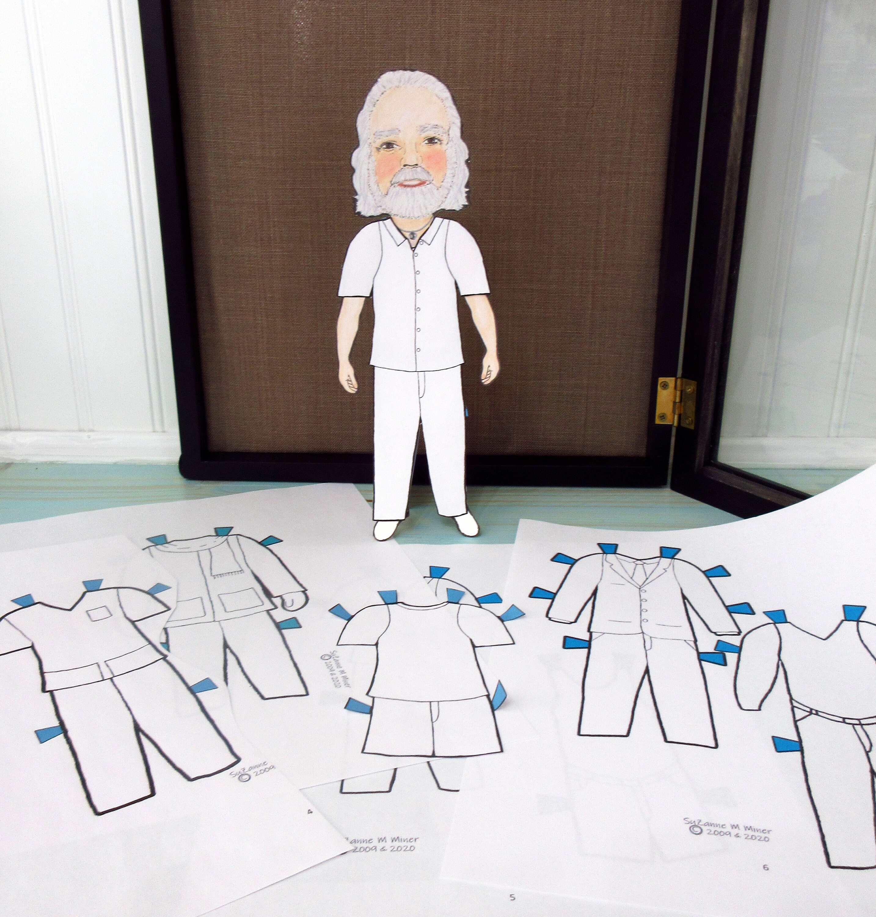 Cool Ray Paper Doll Coloring Pages - Digital Download - Nurse and ...