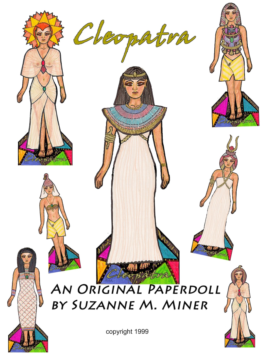Cleopatra - Paper Doll Digital Download - Historic Character - Etsy