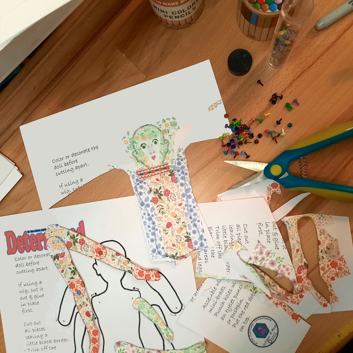 Pieces Paper Doll #5 Medium - Little Alien Paper Doll to Color - a ...