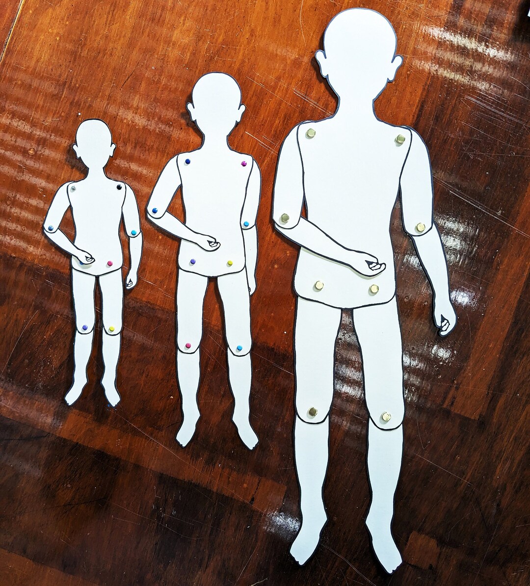 Large Articulated Paper Doll #3 – Coloring Page, Party Project (digital ...