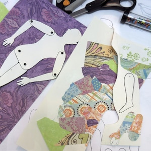Pieces Paper Dolls #1 - Create a Jointed Doll - 6 Sizes - Articulated ...
