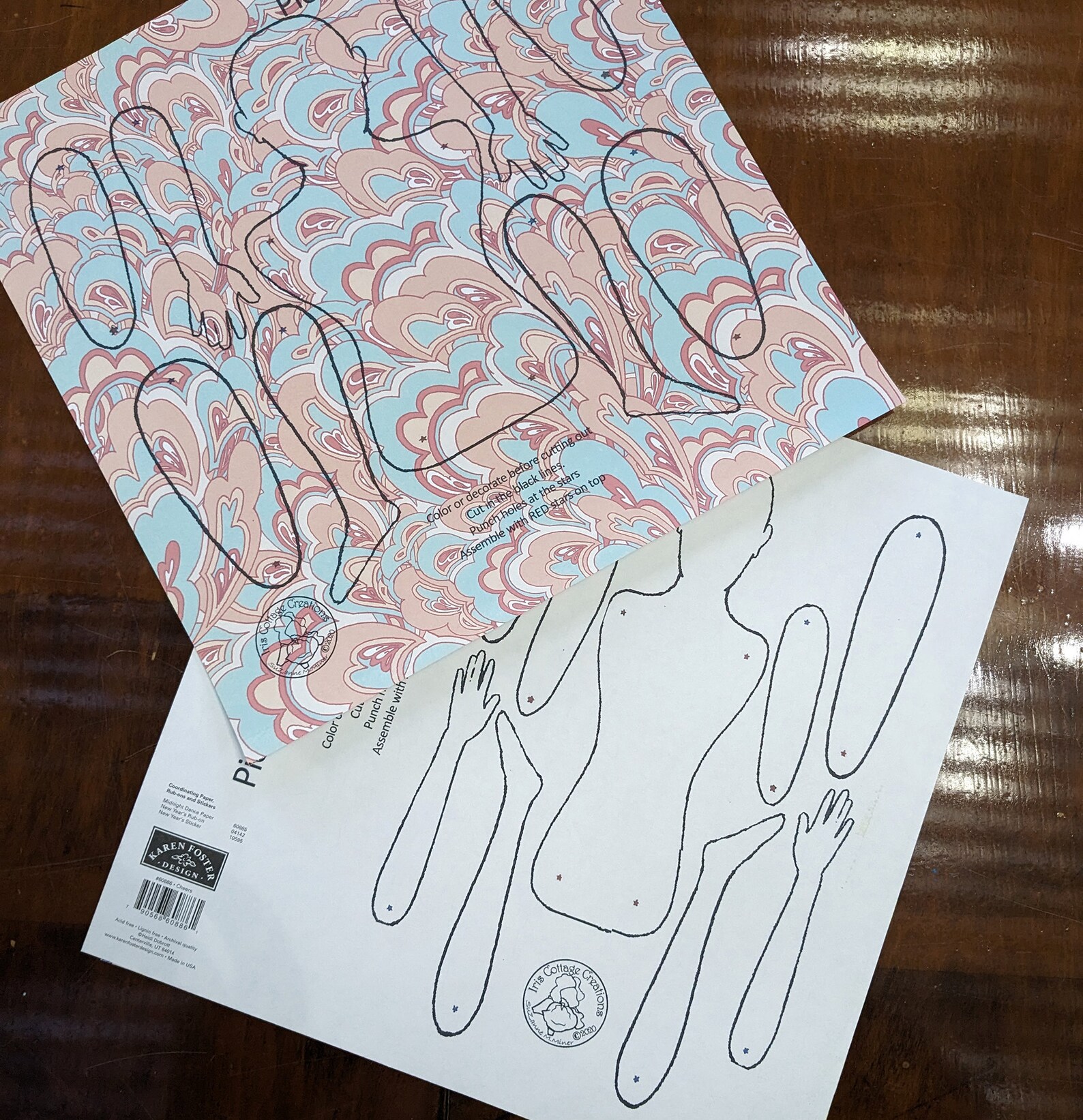 Pieces Paper Dolls #1 - Create a Jointed Doll - 3 Sizes - Print on 12 X ...