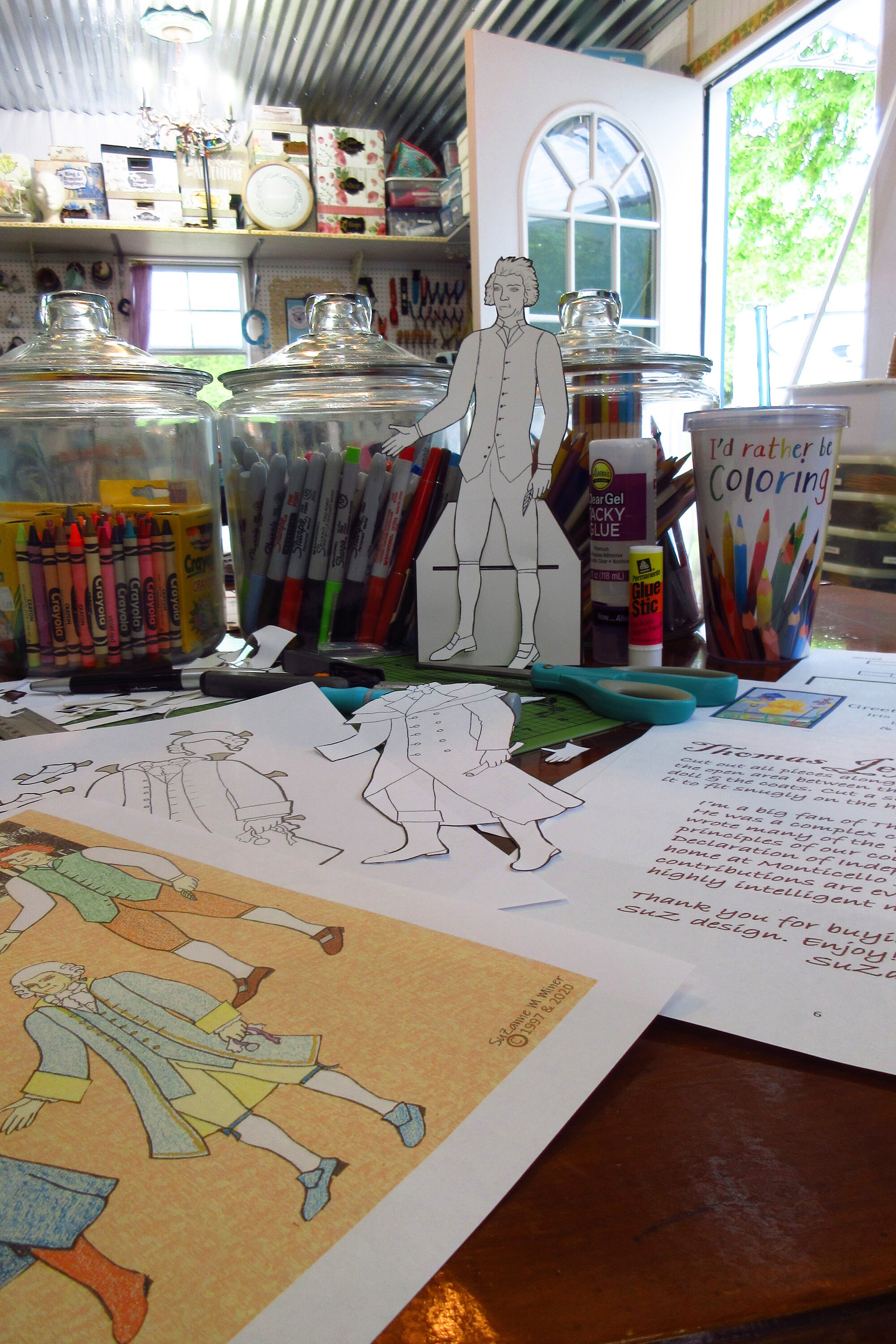 Thomas Jefferson Paper Doll Coloring Pages - Historical Costume ...