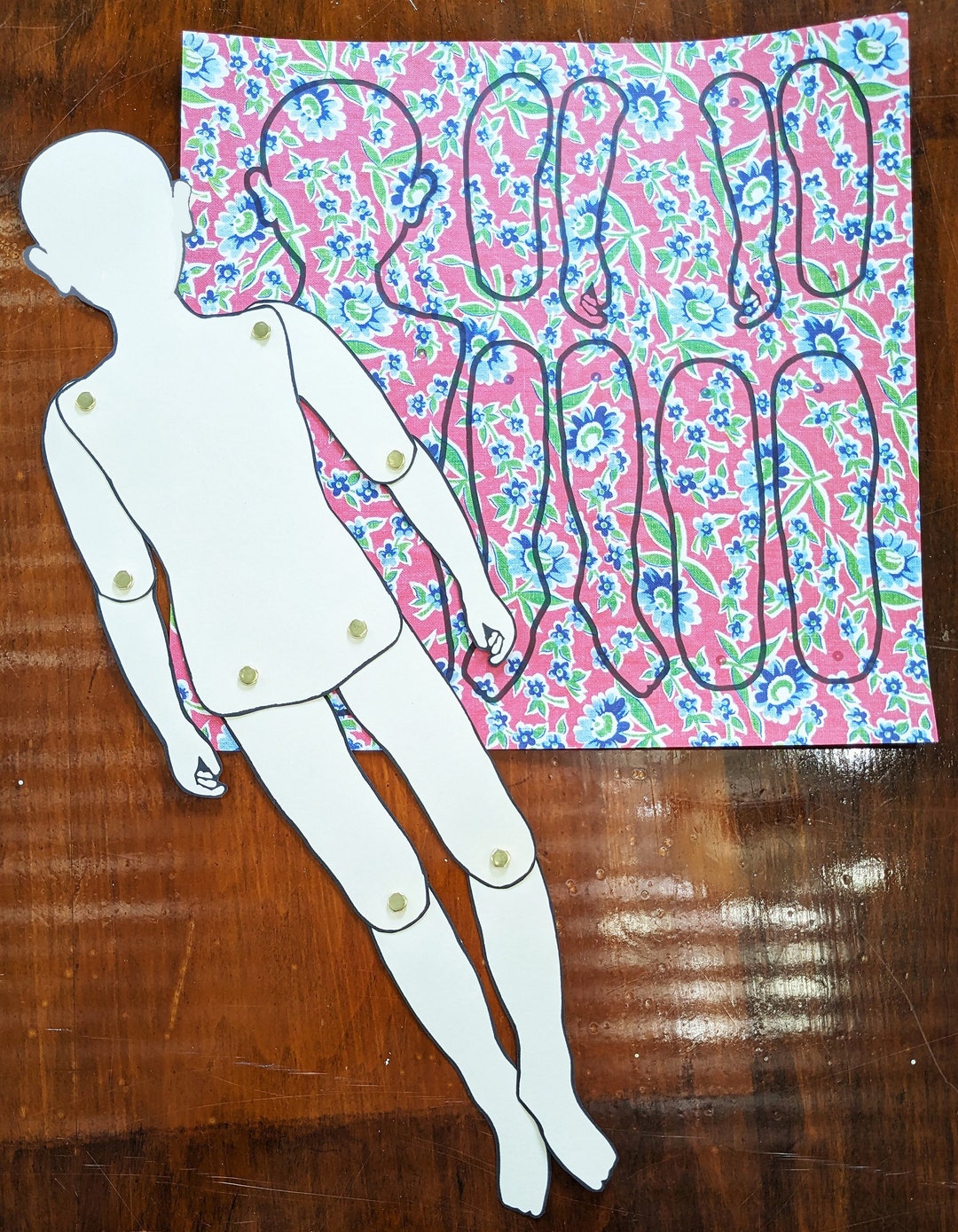 Pieces Paper Doll #3 - 12 X 12"- Print Articulated Paper Doll on ...