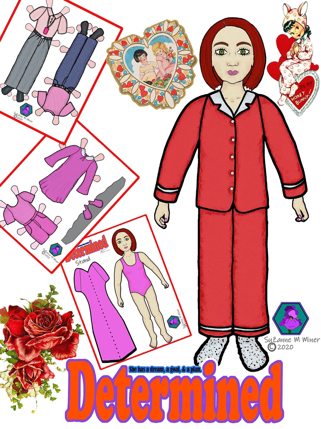 Determined Paper Doll February #4 - a Girl With Dreams, Goals, & Plans ...