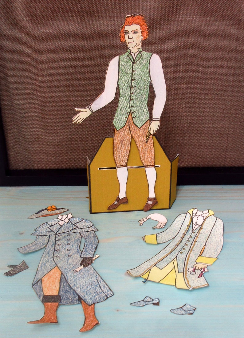 Thomas Jefferson Paper Doll Small Size Formal Coat Riding | Etsy