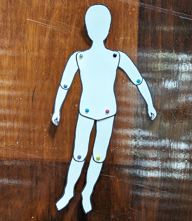 Alien Paper Doll to Color – Jointed Figure, Party Project (digital ...