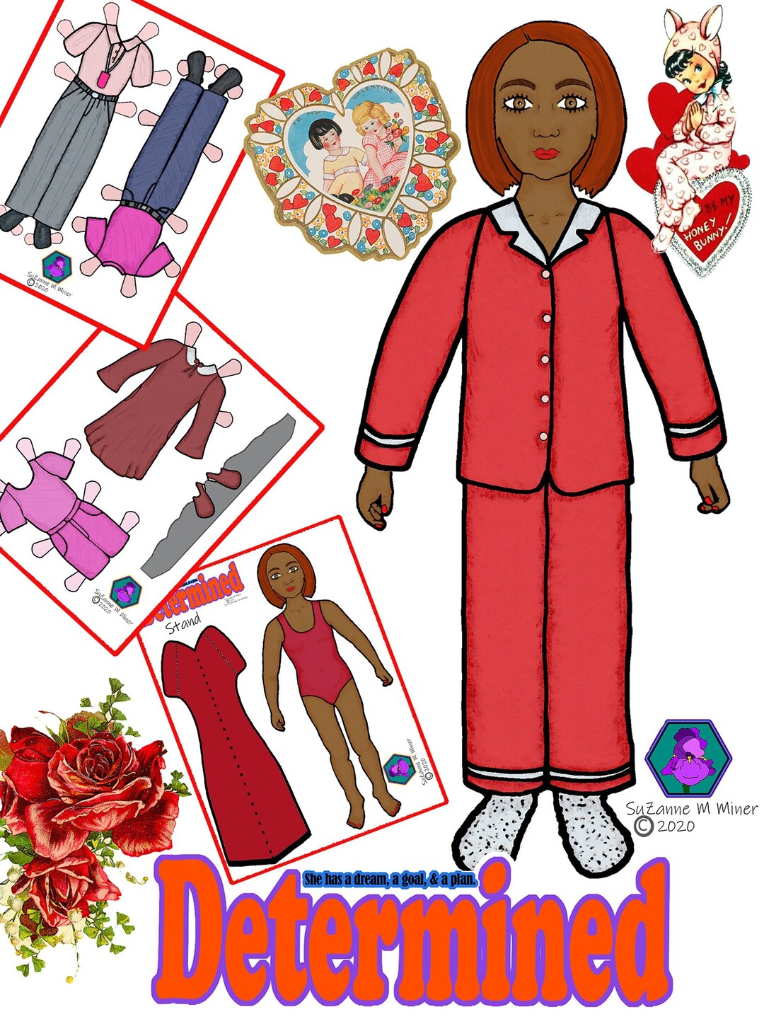 Determined Paper Doll February #3 - a Girl With Dreams, Goals, & Plans ...