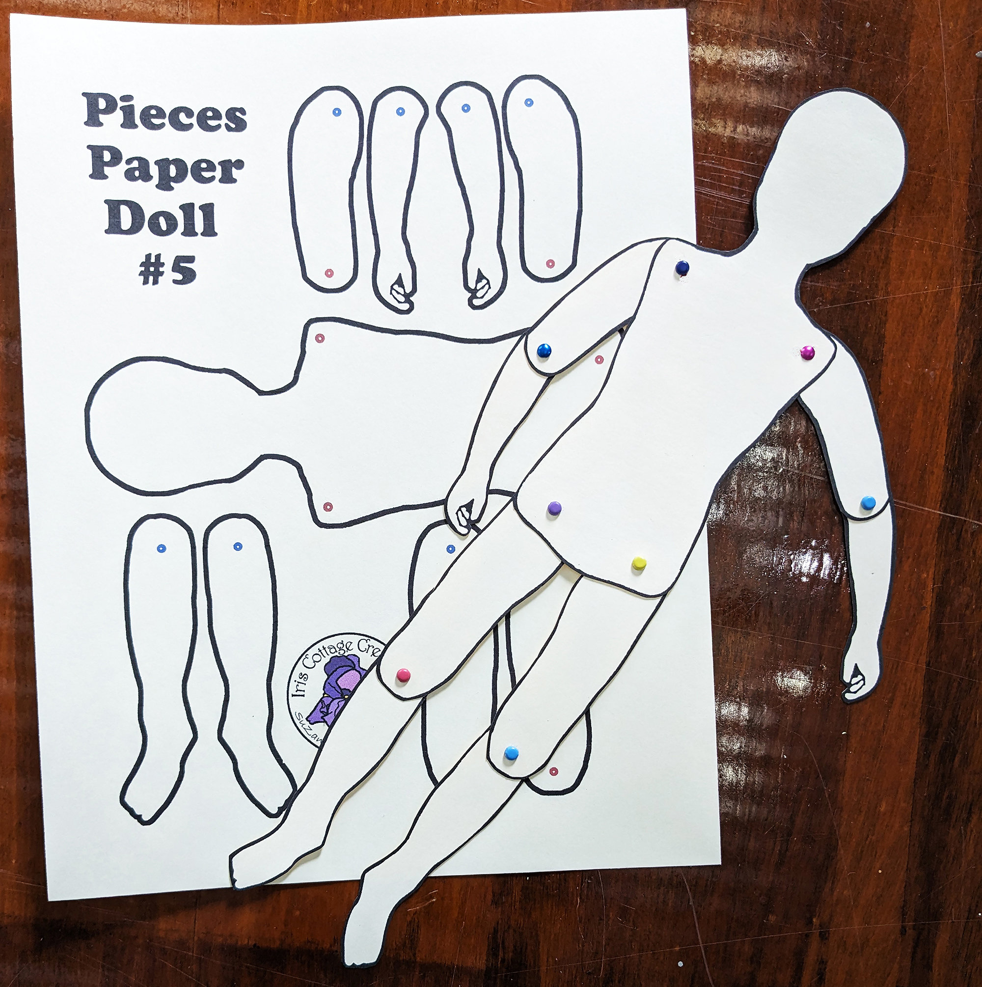 Pieces Paper Doll #5 Medium - Little Alien Paper Doll to Color - a ...