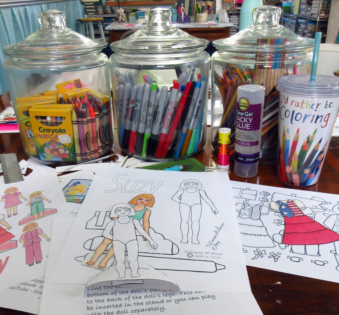 Suzy Paper Doll Coloring Pages - Cute Kid With Fun Clothes, Patriotic ...