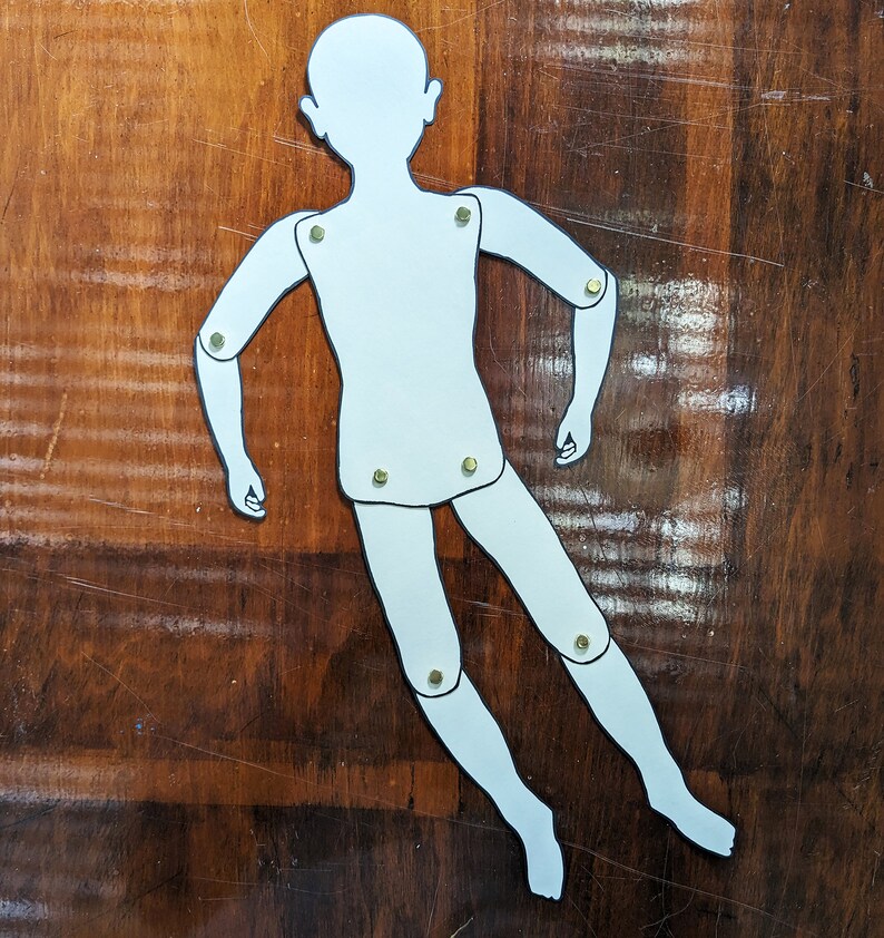 Pieces Paper Doll #3 - Large Size Articulated Paper Doll - Play, Coloring Pages, Party Project ...