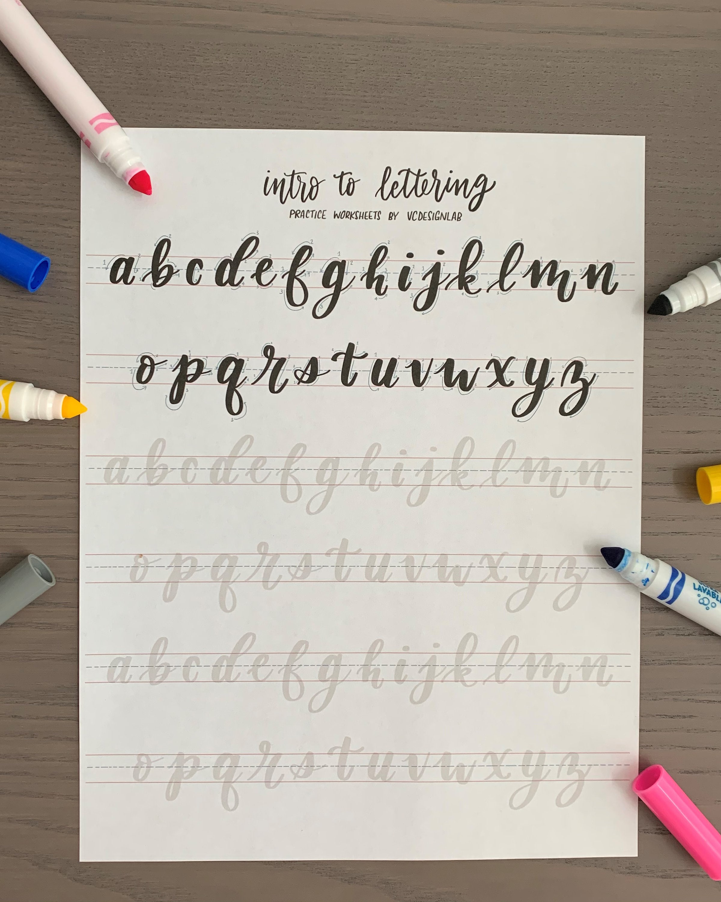 ABC Lettering Worksheets Printable, PDF, Introduction to Lettering ...