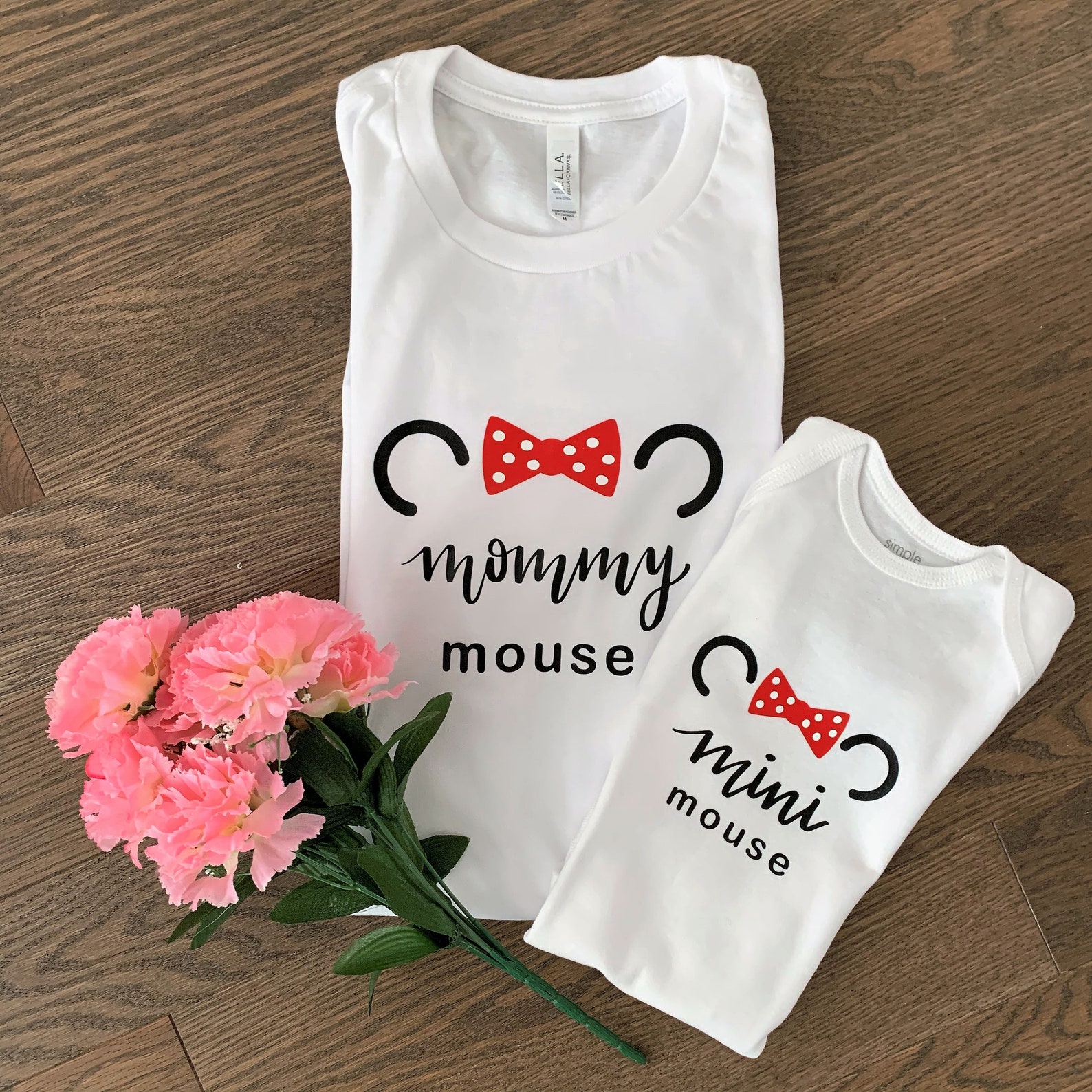 Mami y Mini Mouse Traje a juego, Minnie Mouse camiseta y bodysuit, mami ...
