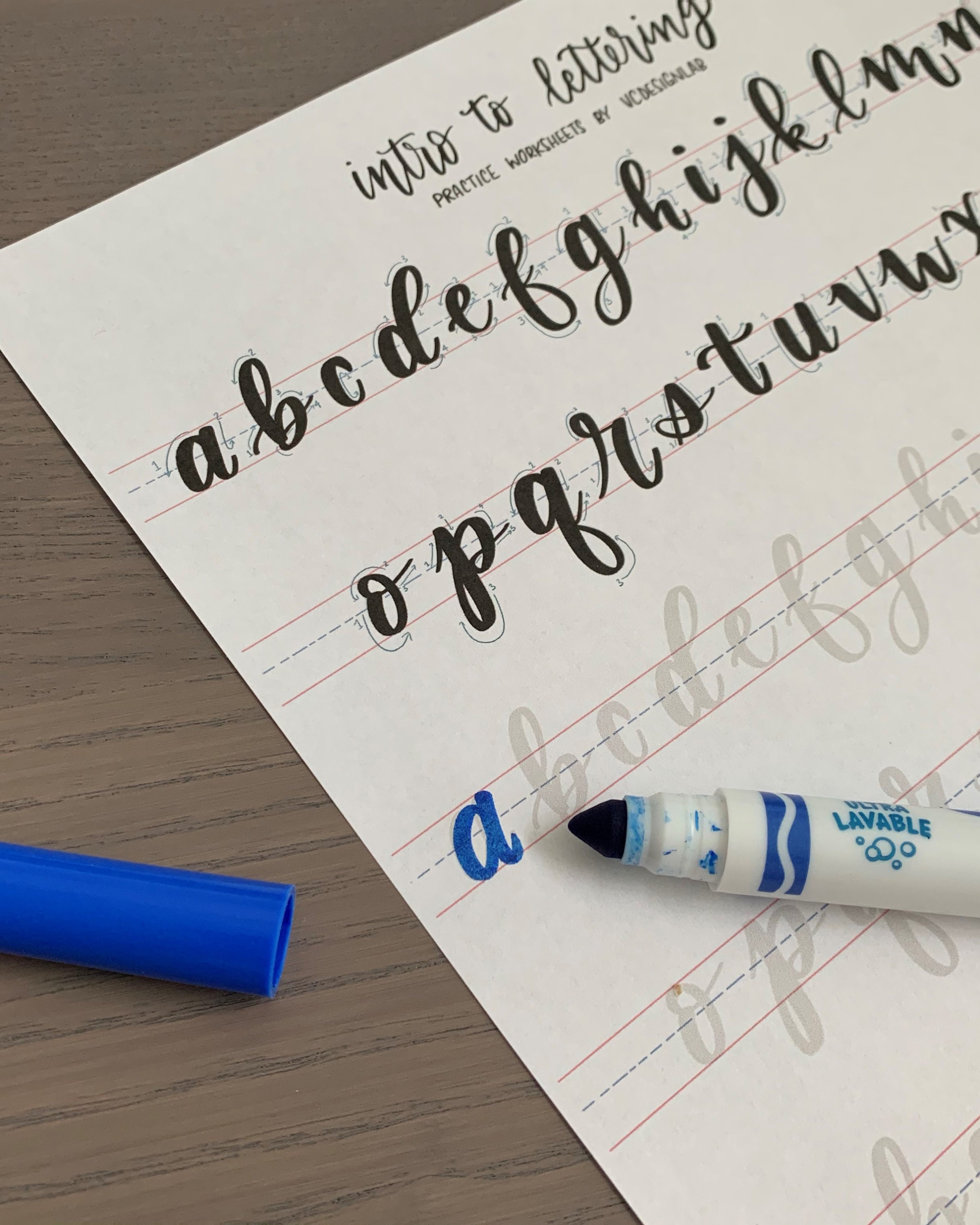 ABC Lettering Worksheets Printable, PDF, Introduction to Lettering ...